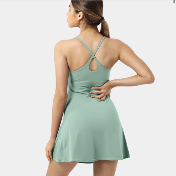 HALARA | Dresses | Nwt Halara Everyday Cloudfgul Backless Flare Workout ...